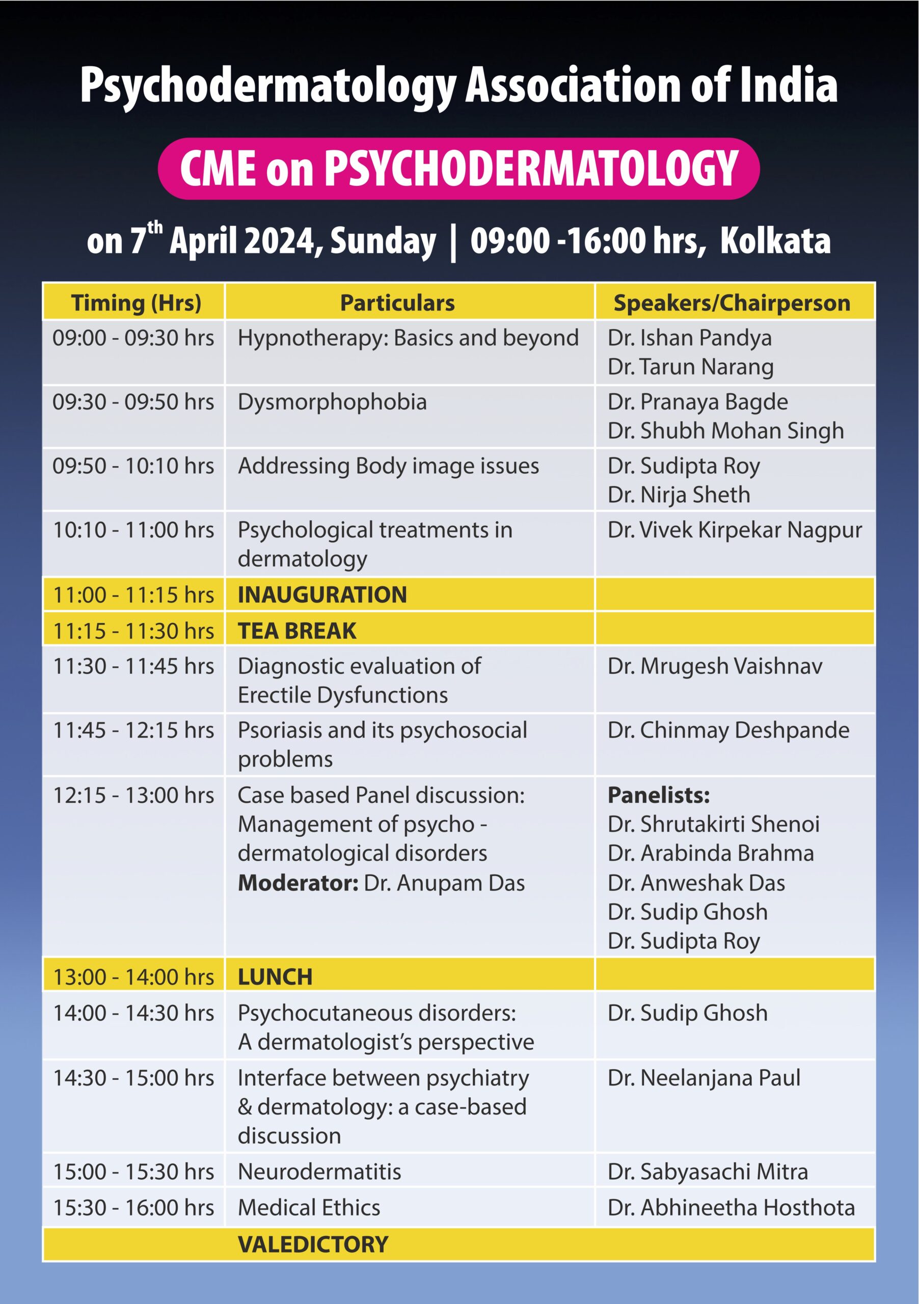 CME – PsychoDermatology Association of India